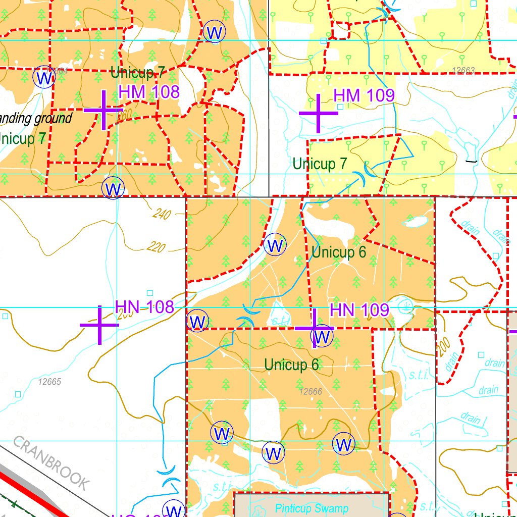 COG Series Map 2229-23: Lake Muir and Quindinup by Western Australia ...