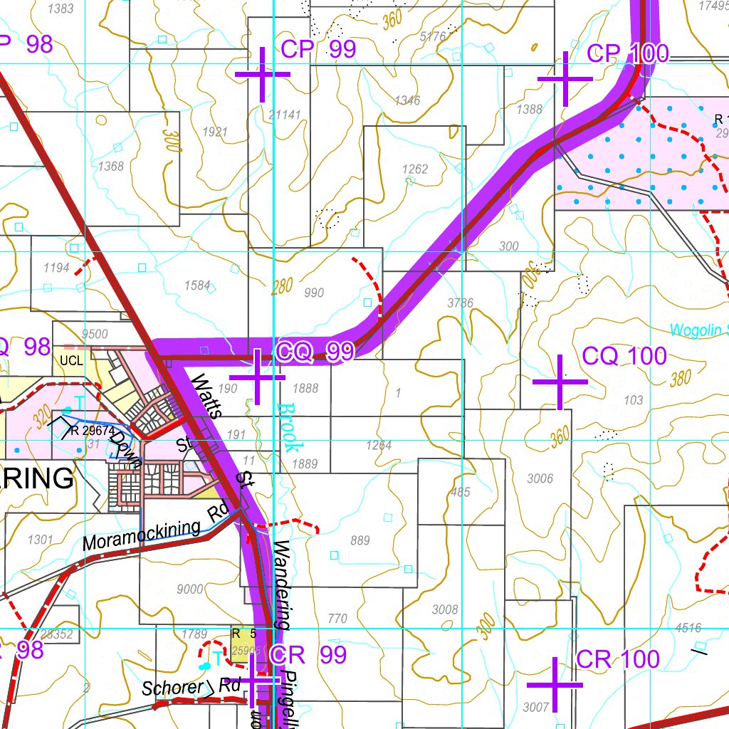 COG Series Map 2232-14: Wandering and Dattening by Western Australia ...