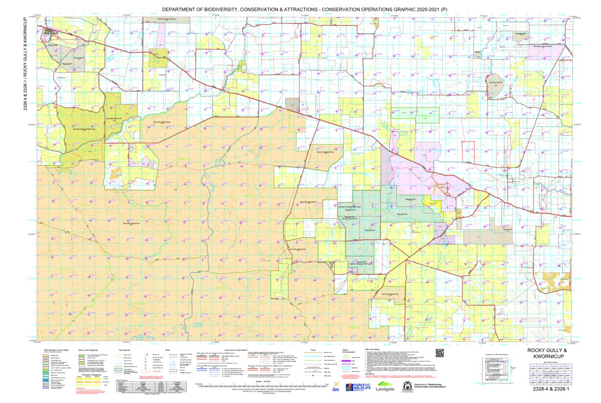 COG Series Map 2328-14: Rocky Gully and Kwornicup by Western Australia ...