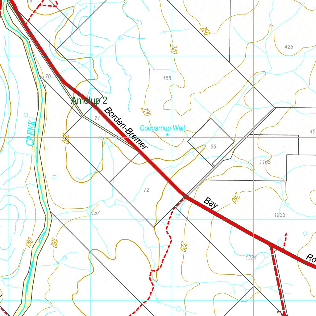 COG Series Map 2529-14: Kebaringup and Borden by Western Australia ...