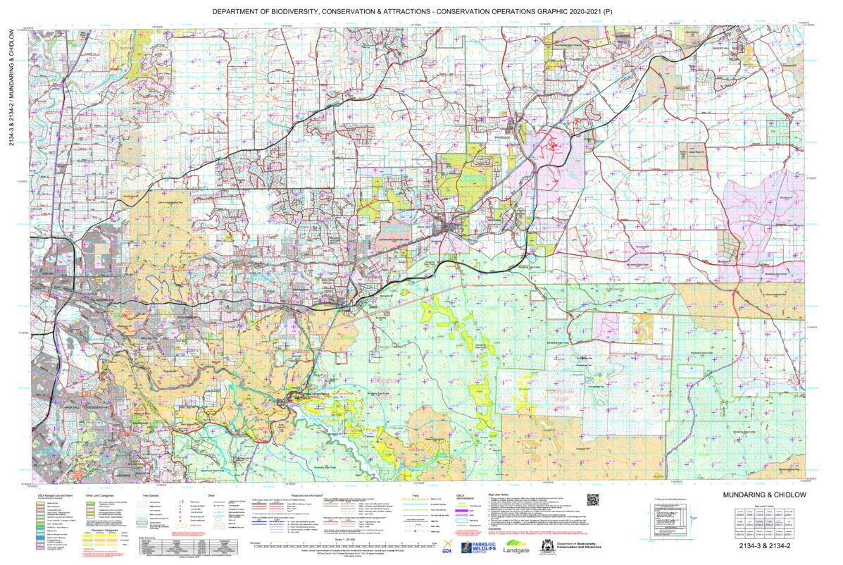 COG Series Map 2134-23: Mundaring and Chidlow by Western Australia ...