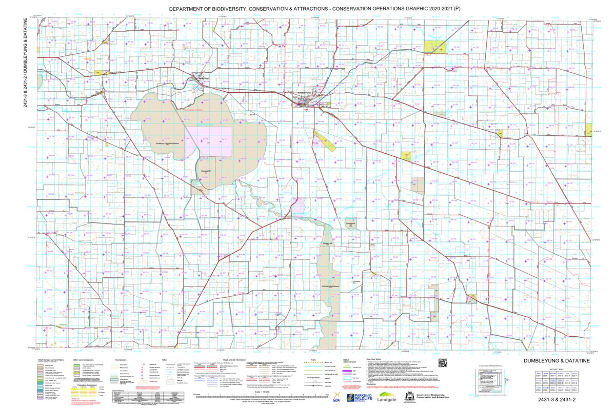 COG Series Map 2431-23: Dumbleyung and Datatine by Western Australia ...