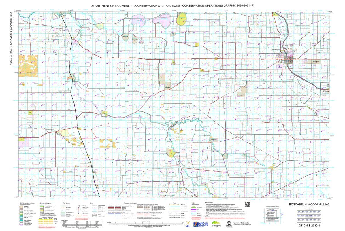 COG Series Map 2330-14: Boscabel and Woodanilling by Western Australia ...