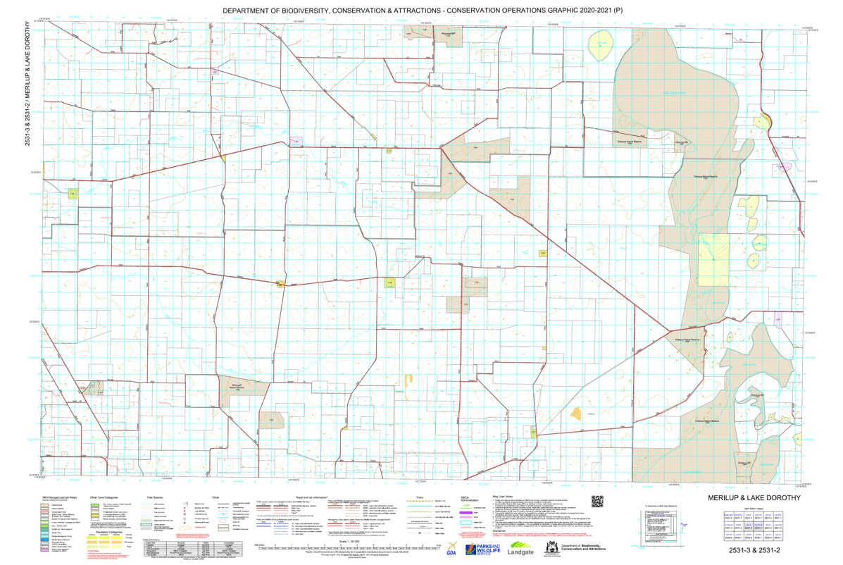 COG Series Map 2531-23: Merilup and Lake Dorothy by Western Australia ...