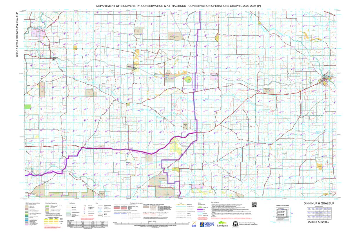 COG Series Map 2230-23: Dinninup and Qualeup by Western Australia ...