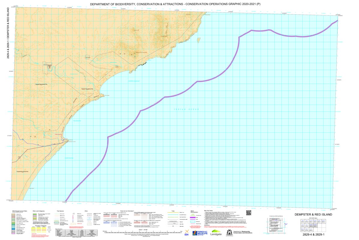 COG Series Map 2829-14: Dempster and Red Island by Western Australia ...