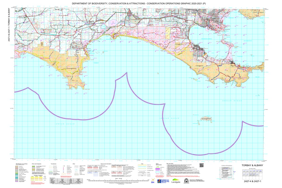 COG Series Map 2427-14: Torbay and Albany by Western Australia ...