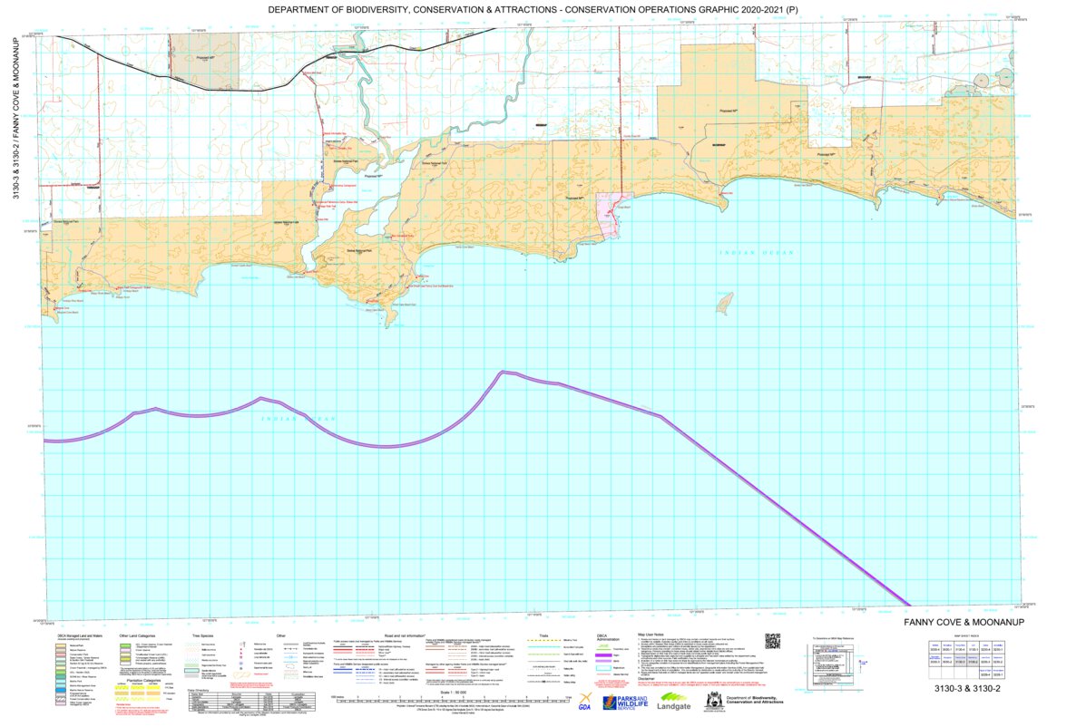 COG Series Map 3130-23: Fanny Cove and Moonanup by Western Australia ...