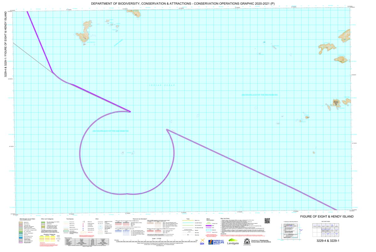 COG Series Map 3229-14: Figure of Eight and Hendy Islands by Western ...