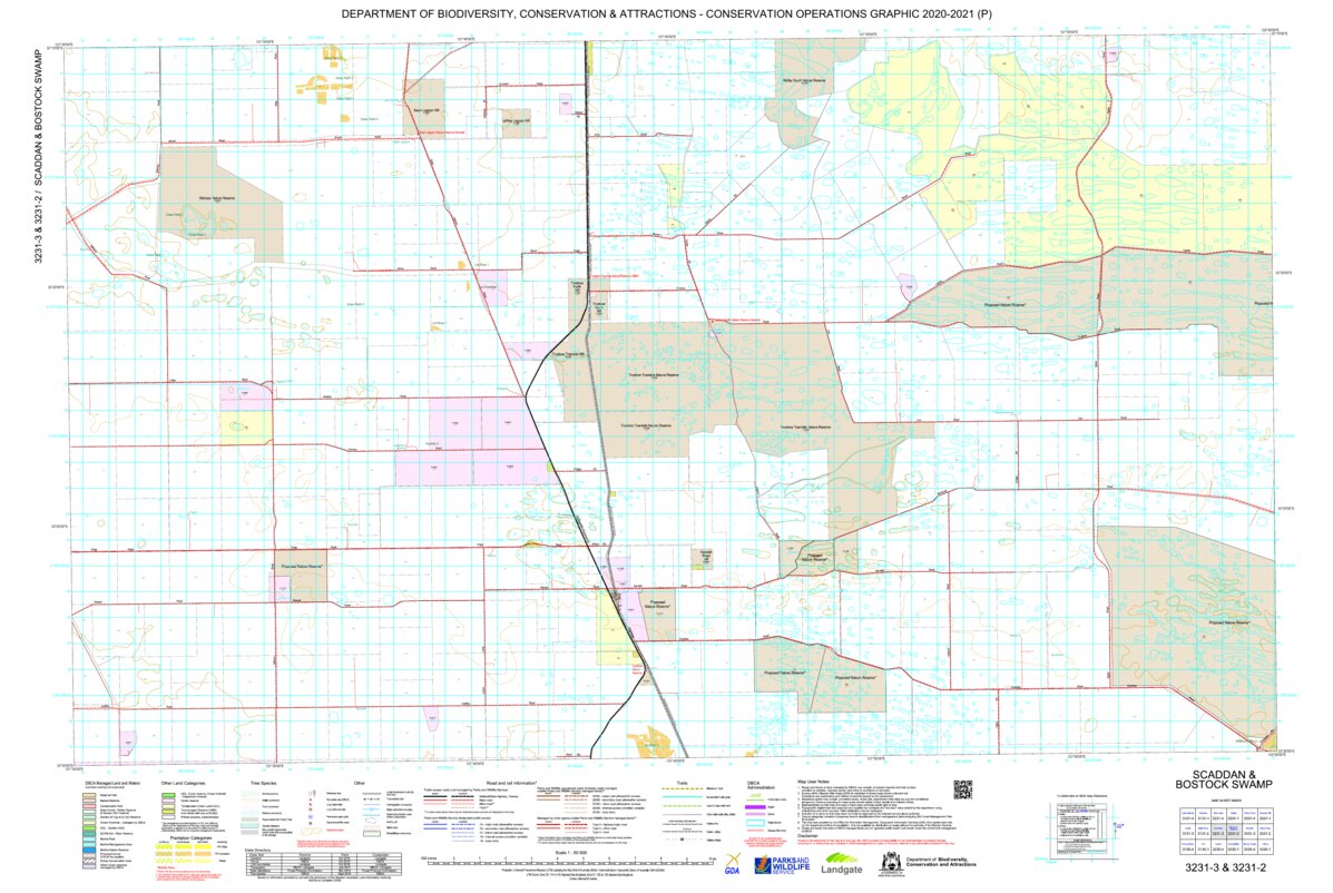 COG Series Map 3231-23: Scaddan and Bostock Swamp by Western Australia ...