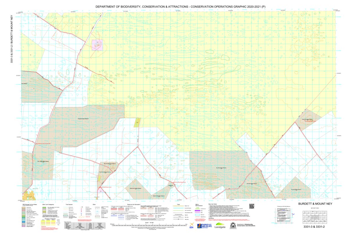 COG Series Map 3331-23: Burdett and Mount Ney by Western Australia ...