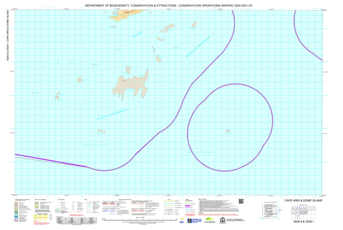COG Series Map 3529-14: Cape Arid and Dome Island by Western Australia ...