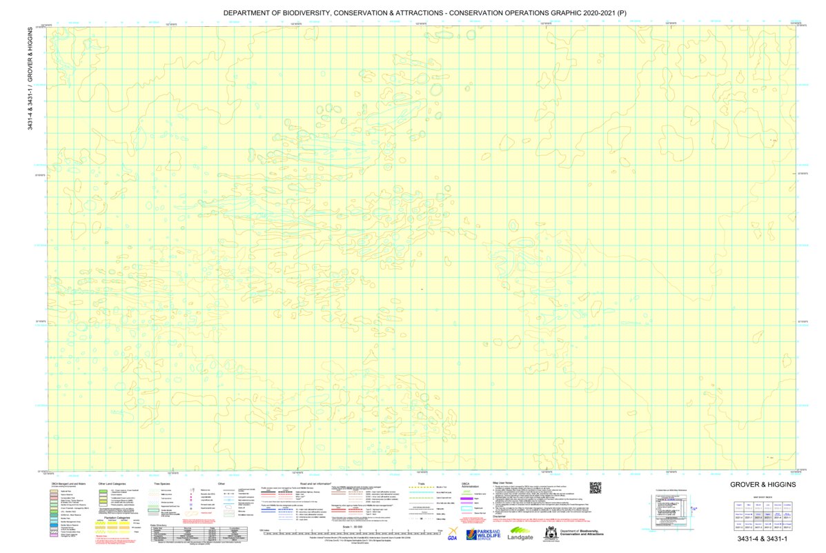 COG Series Map 3431-14: Grover and Higgins by Western Australia ...