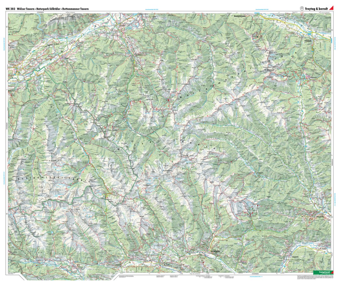 Hiking Map Wölzer Tauern by Freytag-Berndt & Artaria KG | Avenza Maps
