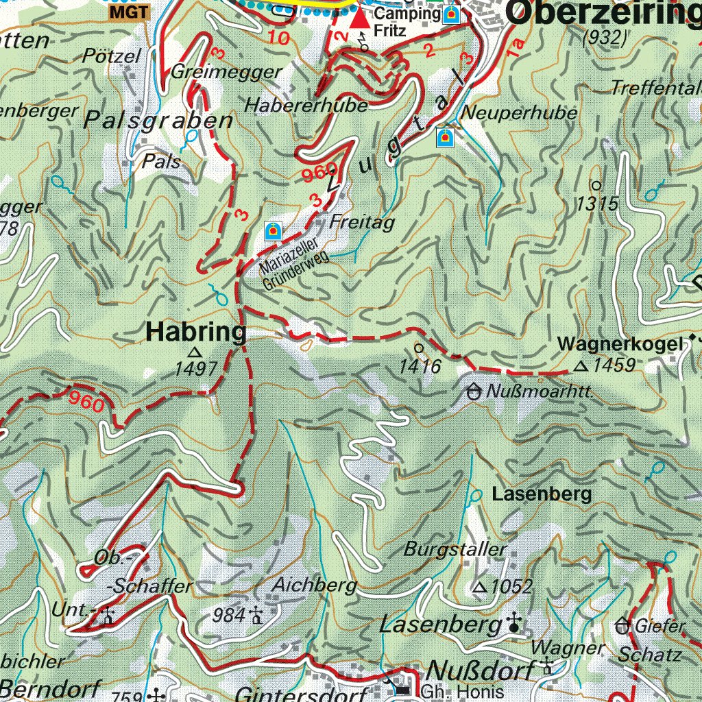 Hiking Map Zirbitzkogel - Grebenzen - Murau East by Freytag-Berndt ...