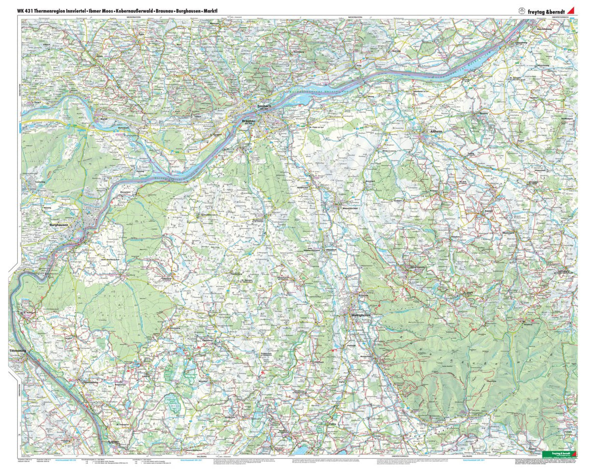 Hiking Map Thermal Region Innviertel by Freytag-Berndt & Artaria KG ...