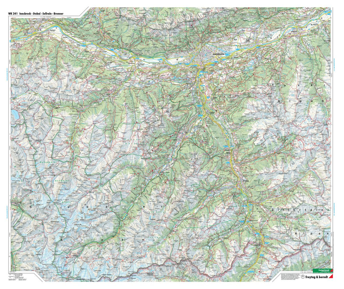 Hiking Map Innsbruck - Stubai by Freytag-Berndt & Artaria KG | Avenza Maps