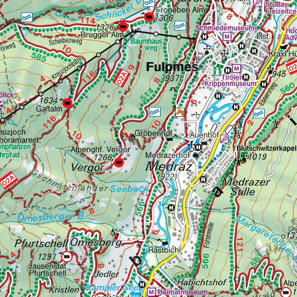 Hiking Map Innsbruck - Stubai by Freytag-Berndt & Artaria KG | Avenza Maps