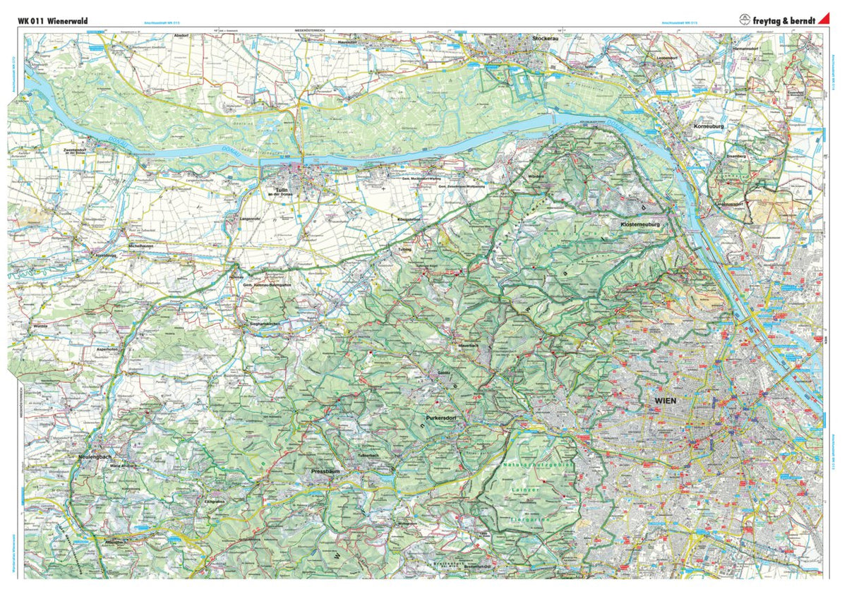 Hiking Map Wienerwald Front Side by Freytag-Berndt & Artaria KG ...
