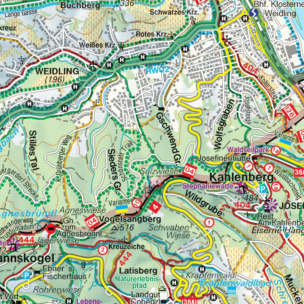 Hiking Map Wienerwald Front Side by Freytag-Berndt & Artaria KG ...