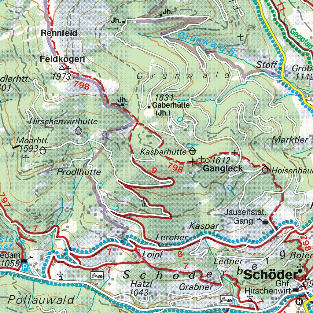 Hiking Map Zirbitzkogel - Grebenzen - Murau West by Freytag-Berndt ...