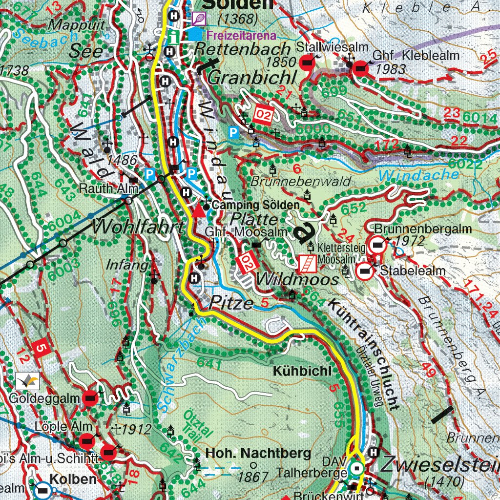 Hiking Map Ötztal - Pitztal - Wildspitze Back Side by Freytag-Berndt ...