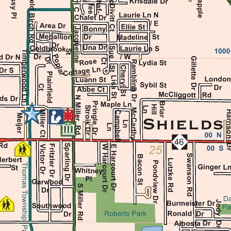 Thomas Township, Saginaw County, Michigan Map by Donald Dale Milne ...