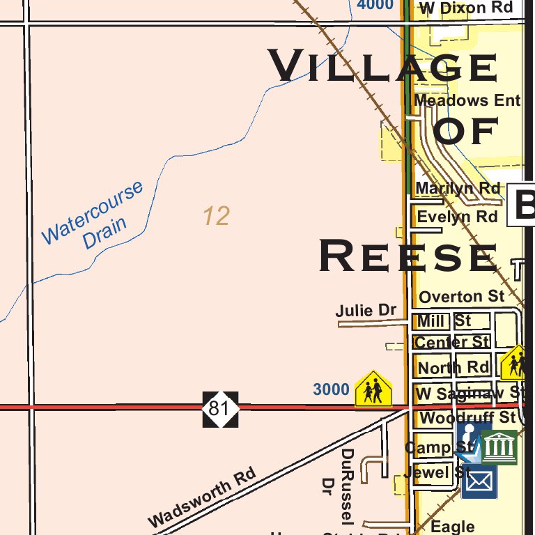 Blumfield Township, Saginaw County, Michigan Map by Donald Dale Milne ...
