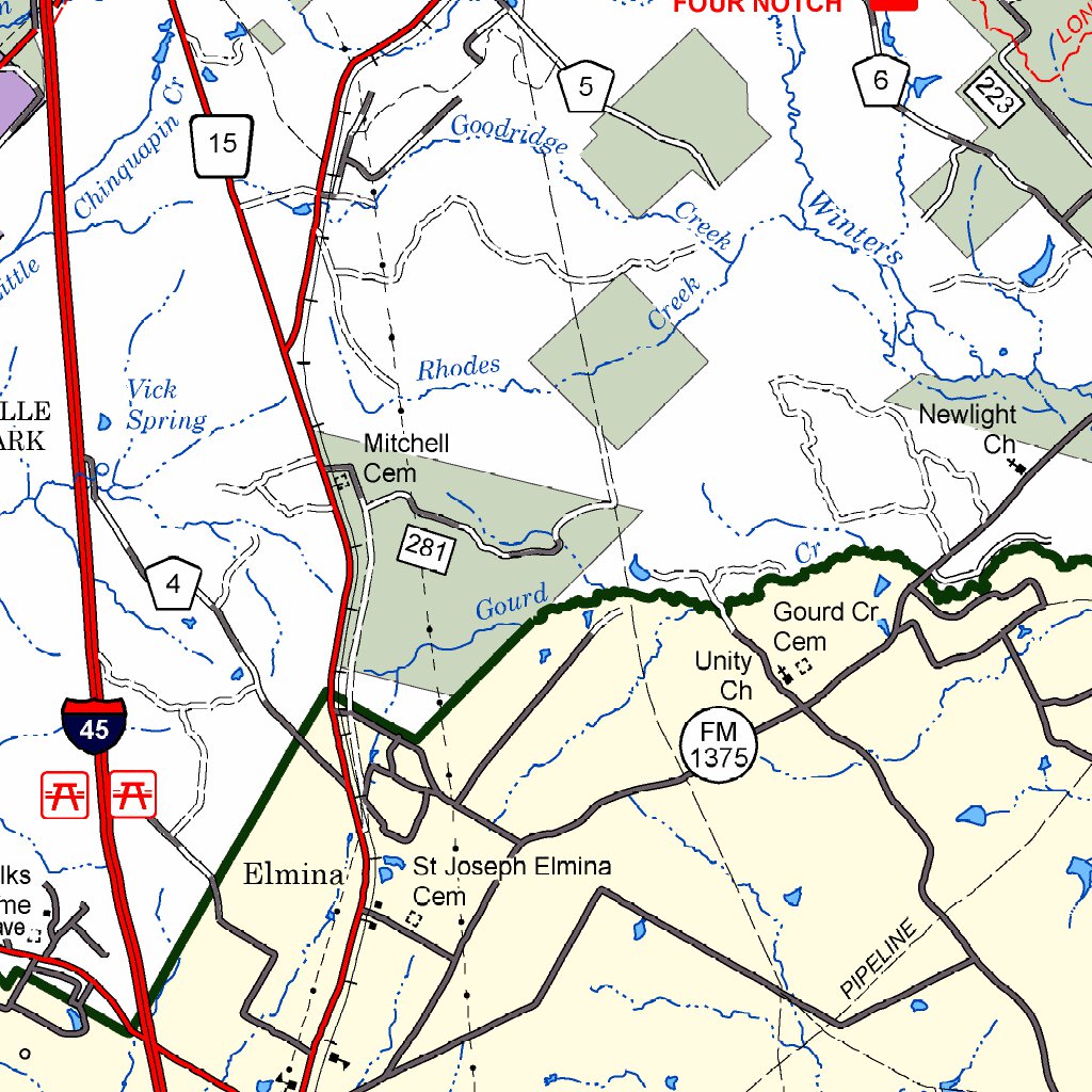 Sam Houston National Forest, Forest Visitor Map by US Forest Service R8 ...