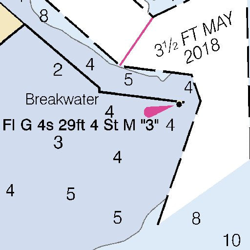 Whitefish Point Harbor Michigan Map by National Oceanographic ...