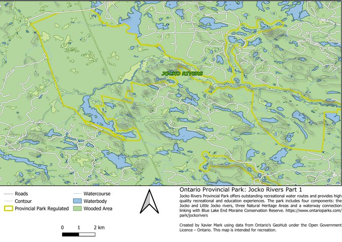 Ontario Nature Reserve: Jocko Rivers Part 1 Map by Xavier Maps | Avenza ...