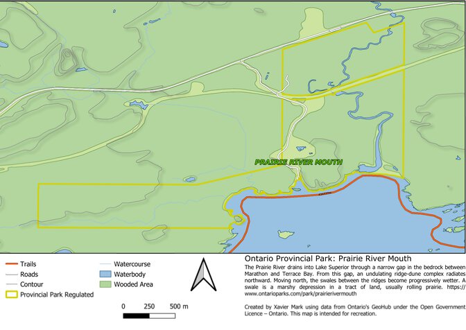 Ontario Nature Reserve: Prairie River Mouth Map by Xavier Maps | Avenza ...