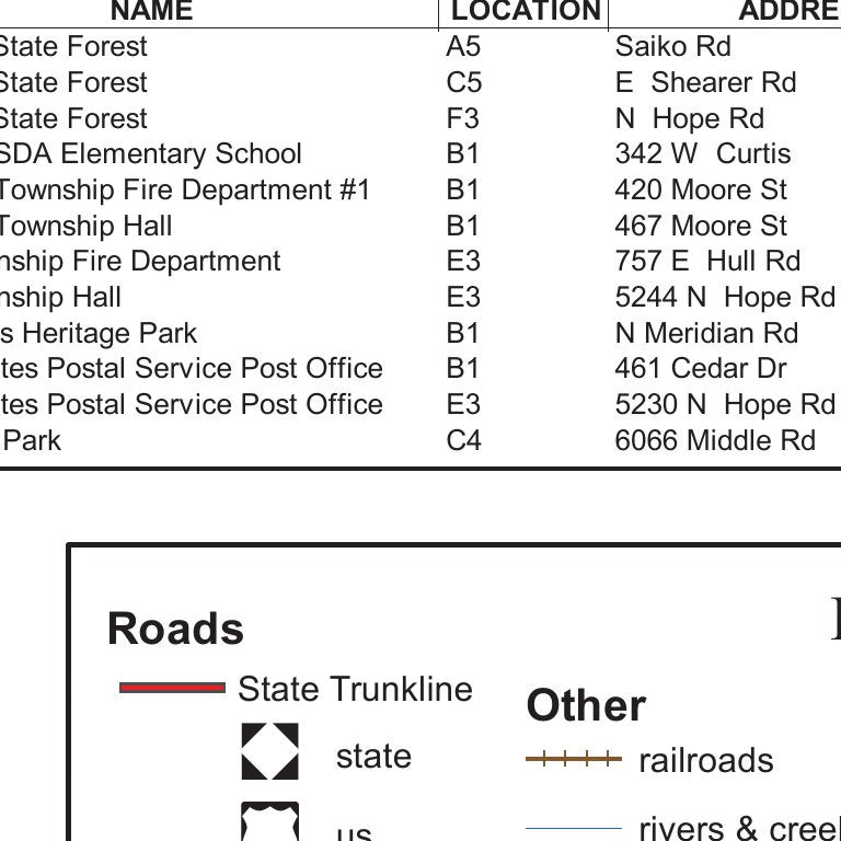 Hope Township, Midland County, Michigan Map by Donald Dale Milne ...
