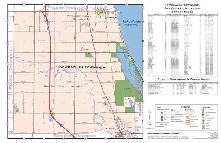 Kawkawlin Township, Bay County, MI Map by Donald Dale Milne | Avenza Maps