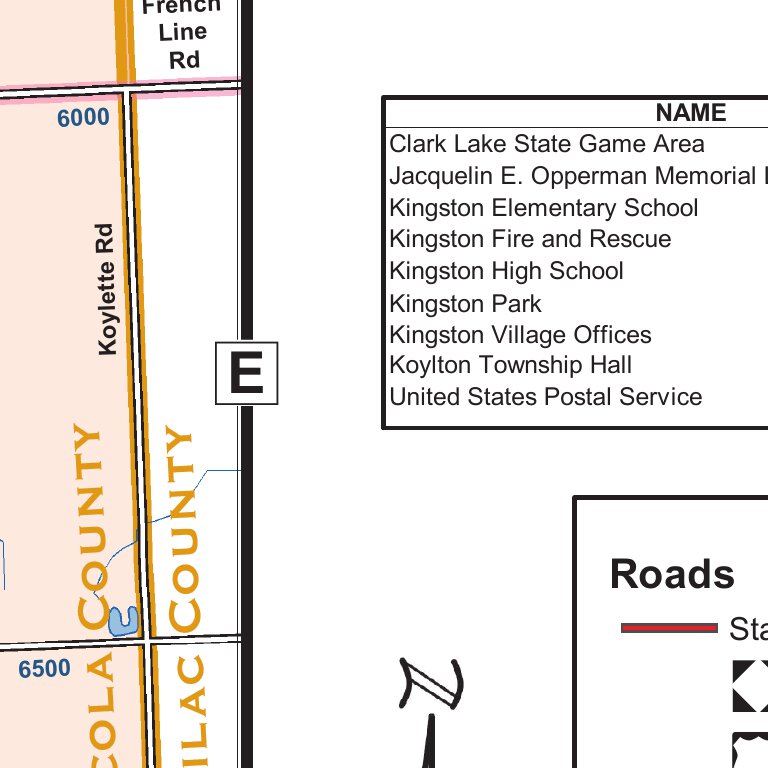Koylton Township, Tuscola County, Michigan Map by Donald Dale Milne ...