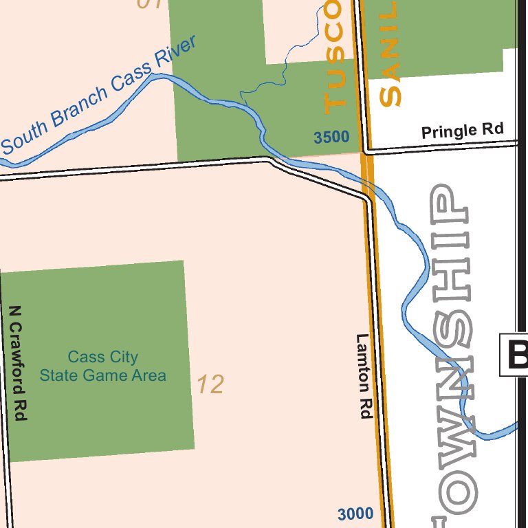 Novesta Township, Tuscola County, Michigan Map by Donald Dale Milne ...