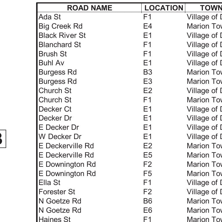 Marion Township, and Village of Deckerville, Sanilac County, Michigan ...