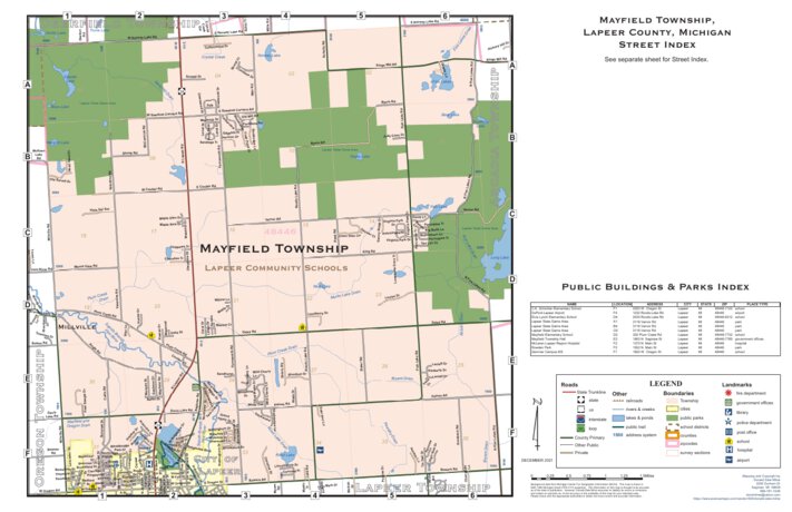 Mayfield Township, Lapeer County, MI Map by Donald Dale Milne | Avenza Maps