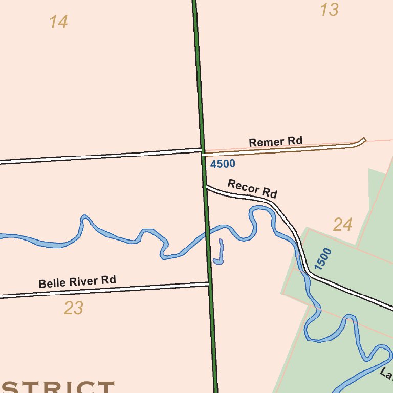 China Township and East China Township, St. Clair County, MI Map by ...
