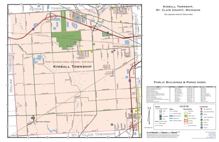 Kimball Township, St. Clair County, MI Map by Donald Dale Milne | Avenza Maps