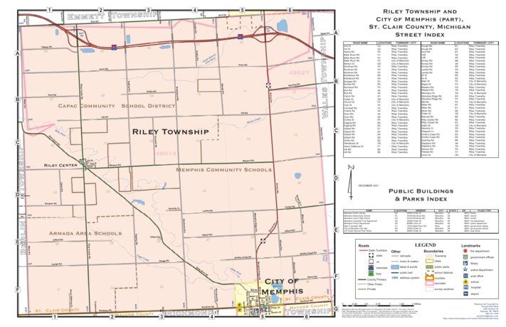 Riley Township, St. Clair County, MI Map by Donald Dale Milne | Avenza Maps