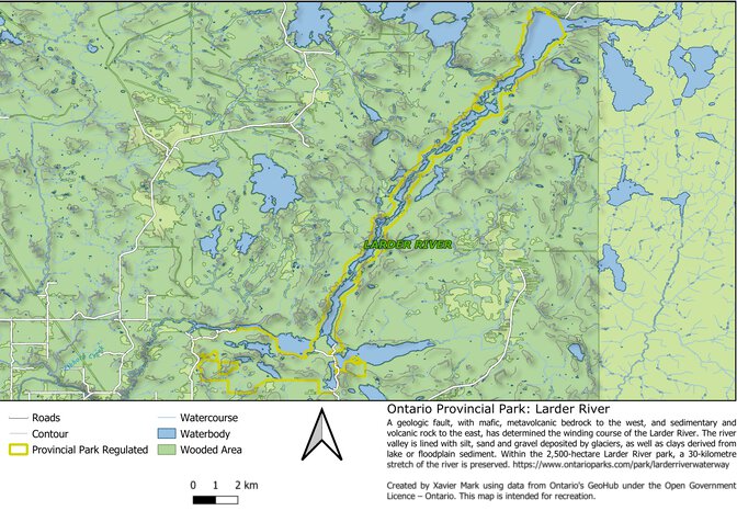 Ontario Nature Reserve: Larder River Map by Xavier Maps | Avenza Maps