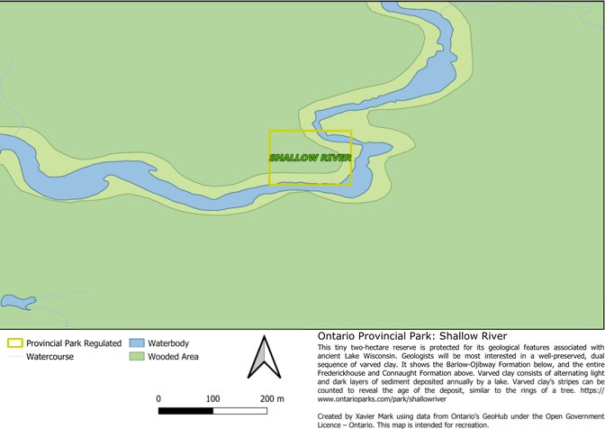 Ontario Nature Reserve: Shallow River Map by Xavier Maps | Avenza Maps