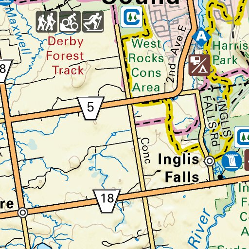 SOON56 Owen Sound - Southern Ontario Topo Map by Backroad Mapbooks ...