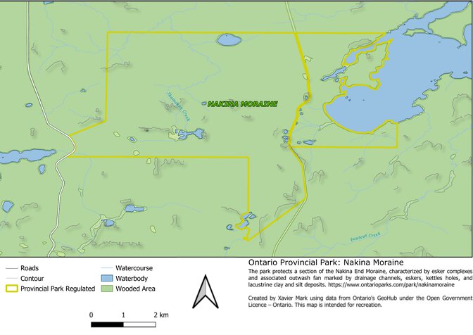 Ontario Nature Reserve: Nakina Moraine Map by Xavier Maps | Avenza Maps