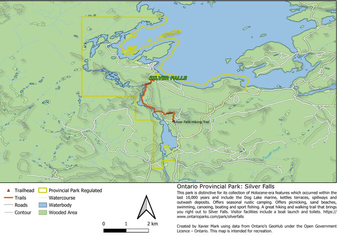 Ontario Provincial Park: Silver Falls Map by Xavier Maps | Avenza Maps