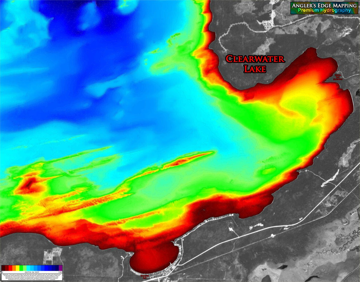 AEM Clearwater Lake: southeast section Map by Angler's Edge Mapping ...