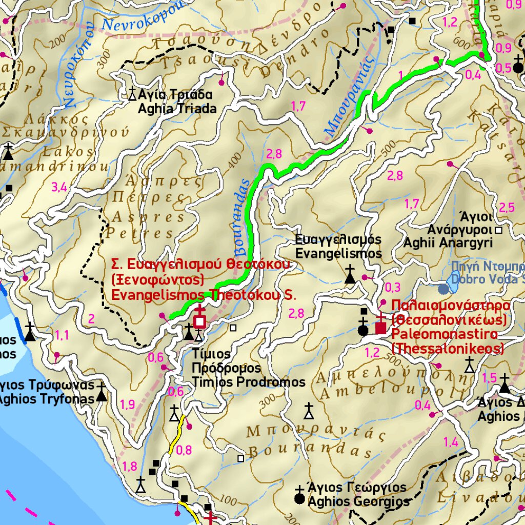 Mount Athos, Greece Map by Terrain Editions | Avenza Maps