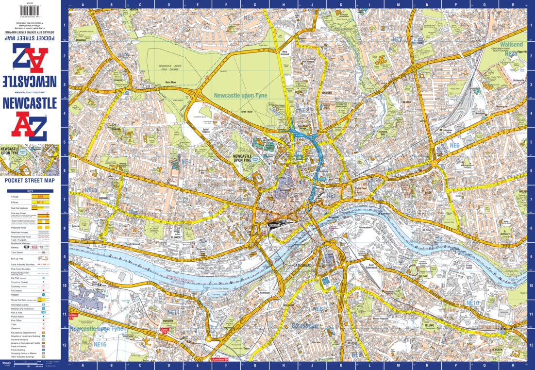 A-Z Newcastle Upon Tyne Street Map by Geographers' A-Z Map Company ...