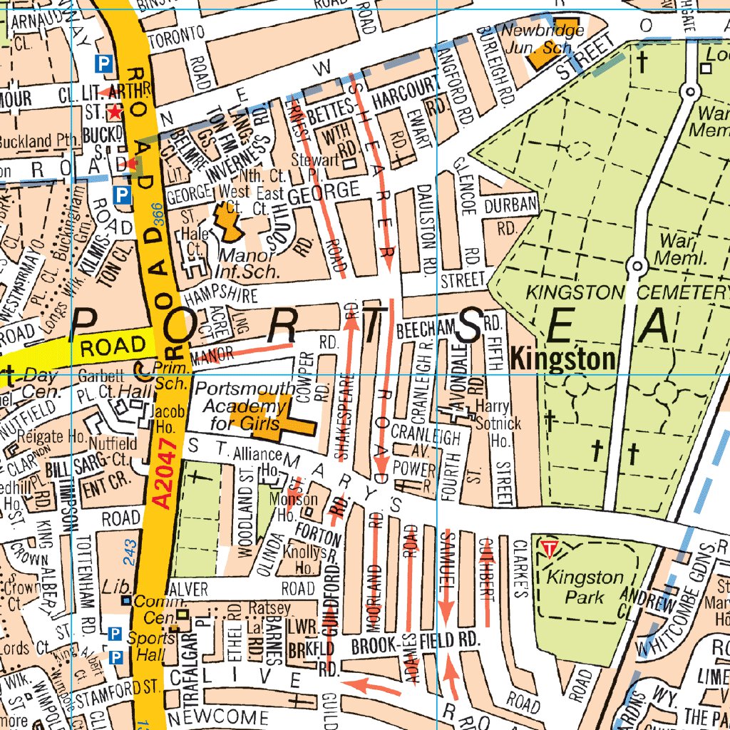 A-Z Portsmouth Street Map by Geographers' A-Z Map Company | Avenza Maps